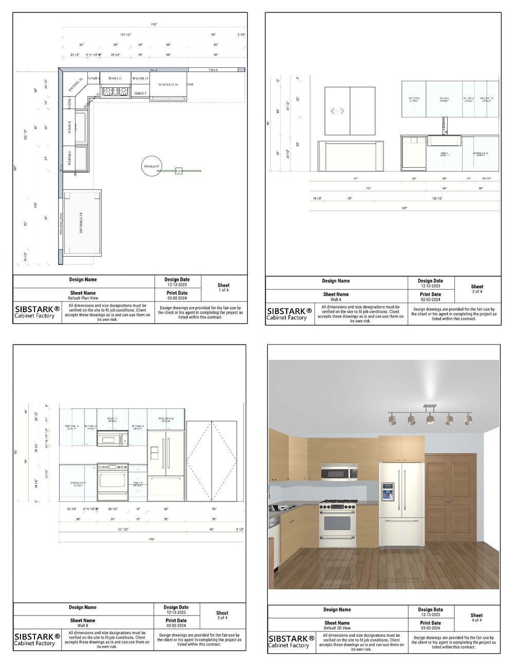 3D Kitchen Design & Cabinets Installation